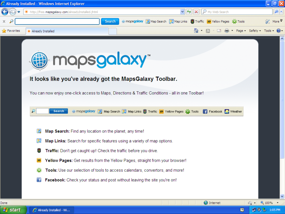 MapsGalaxyツールバー削除マニュアル - 方法, テクノロジーとPCセキュリティフォーラム | SensorsTechForum.com