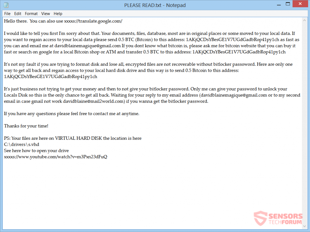 VHD Locker Ransomware – Remove and Restore Your Data