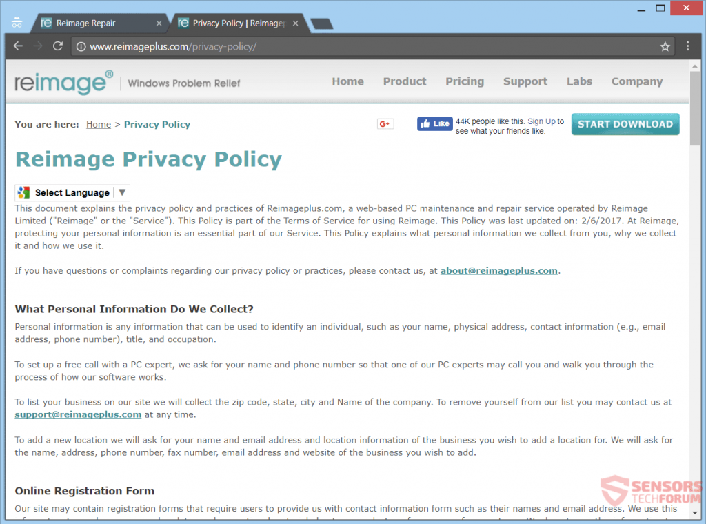 Remove Windows PC Repair (Reimage)