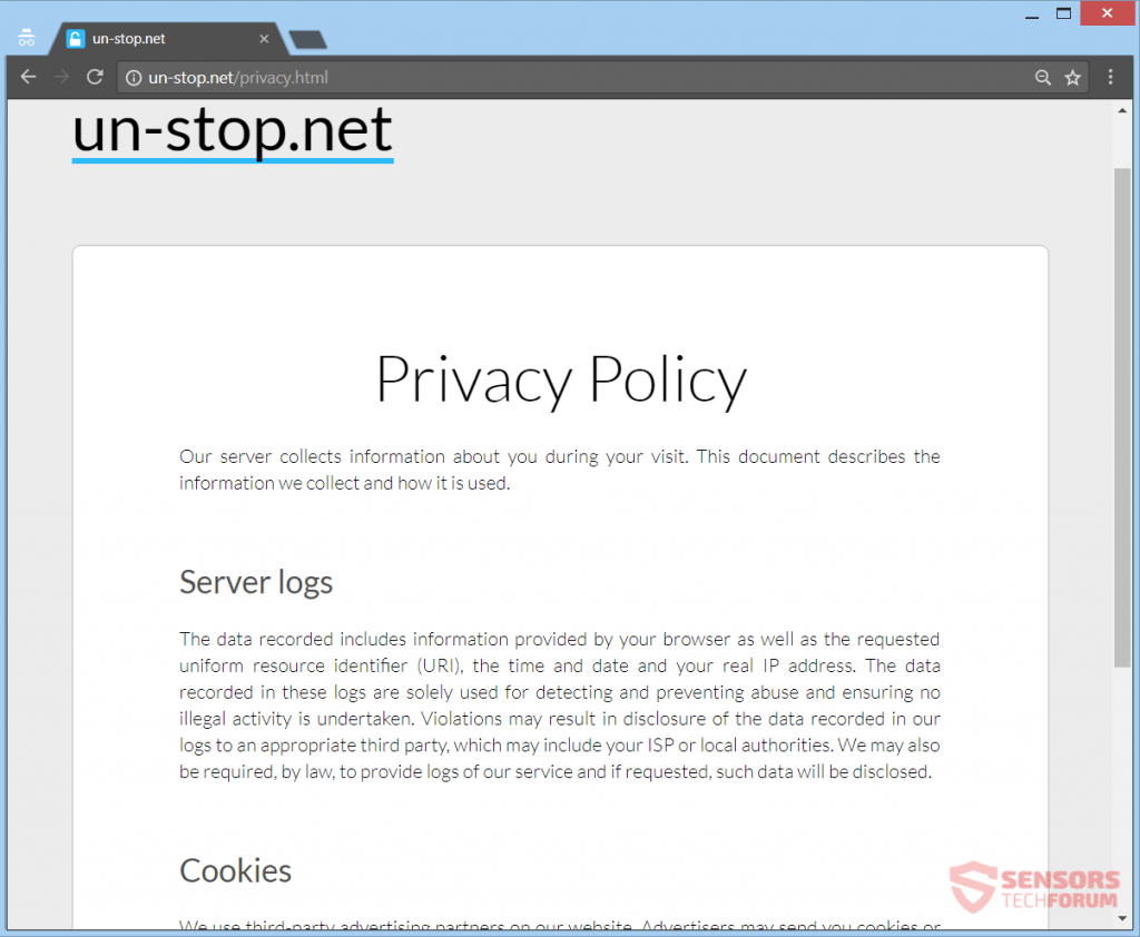 Remove Un-stop.net Adware