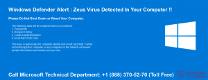 ZEUS VIRUS DETECTED Scam Removal (Update February 2020)