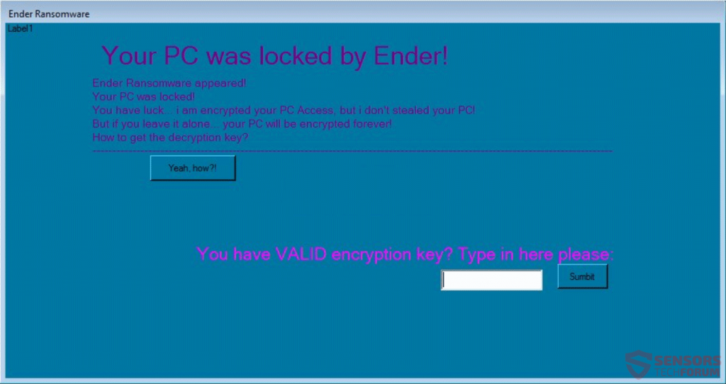 Remove Ender Ransomware from Your PC