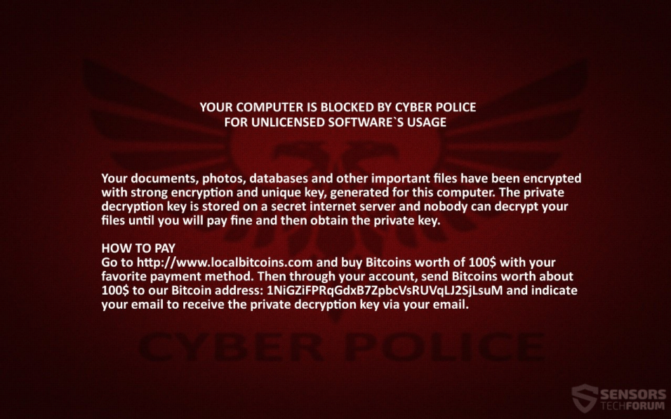 Remove Cyber Police Ransomware - Restore .Locked Files
