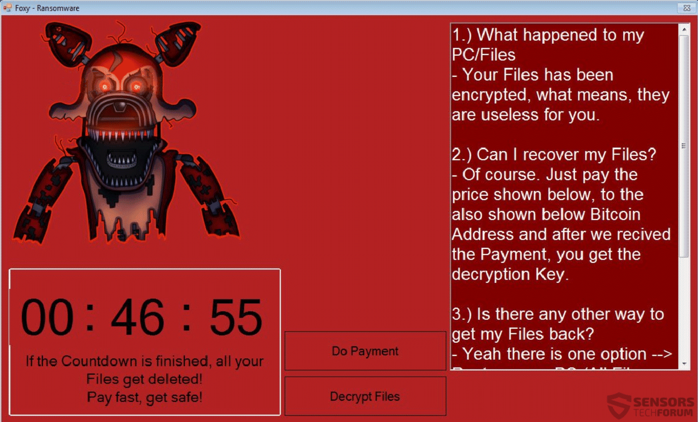 Remove Foxy Ransomware - Restore .Nightmare Files