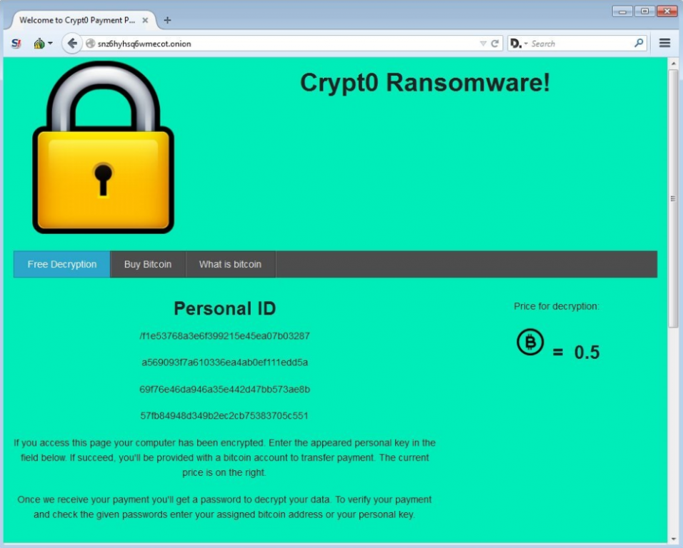 Remove Crypt0 Ransomware and Restore Encrypted Files