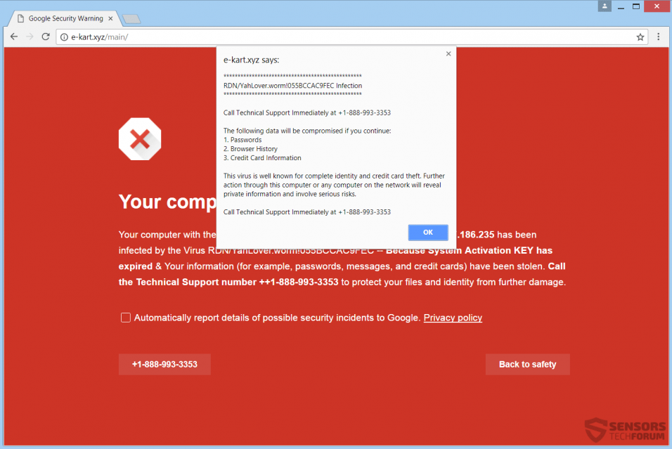Remove 055BCCAC9FEC Error Tech Support Scam
