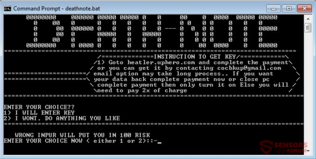 Remove DeathNote Ransomware - Restore Files