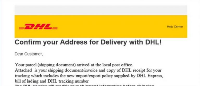 Fake DHL Text Message [Update April 2021] - Get Rid of DHL Scams