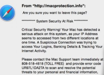 “System Security At Risk” Scam for Mac – How to Remove It