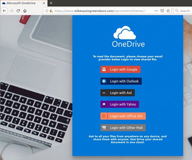 Retire onedrive Phishing - Cómo protegerse