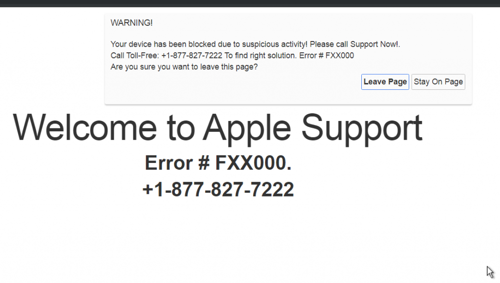 Remove “Error # FXX000” Scam for Mac