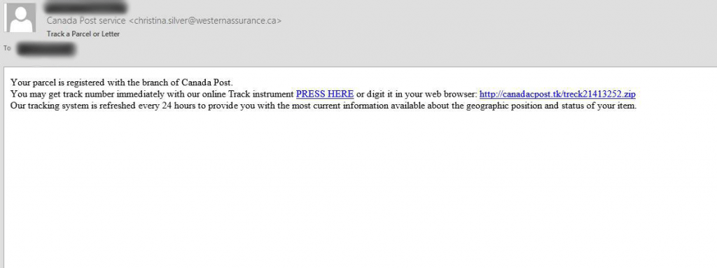 Remove Ursnif Trojan Horse (Purolator Phishing Scam)