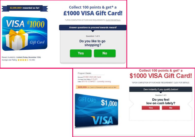 $1000 Visa Gift Card Scam – How to Get Rid of It - How to, Technology ...