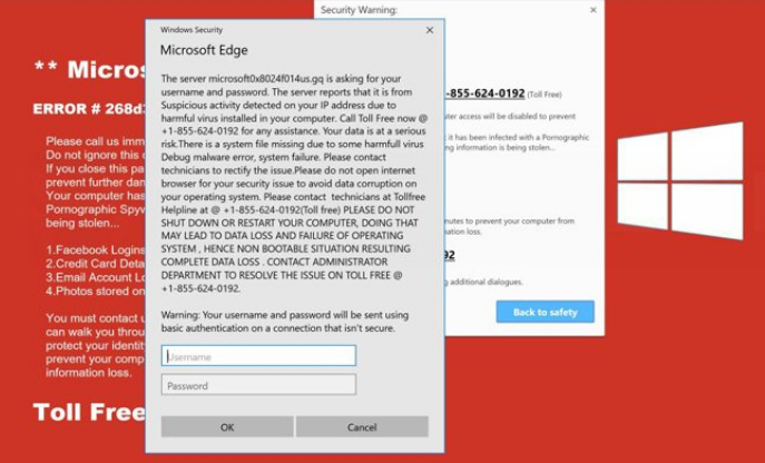 Edge Virus Redirect, Pop-up, Warning - How to Remove
