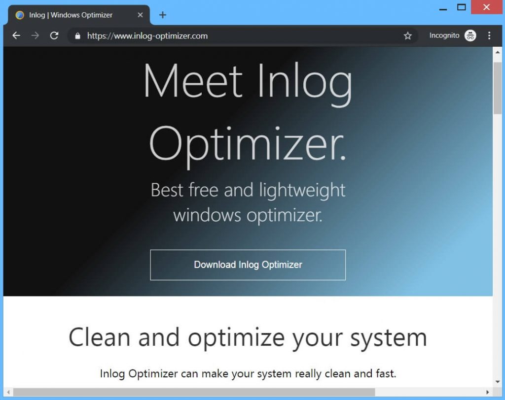 Inlog Optimizer PUP - Remove It