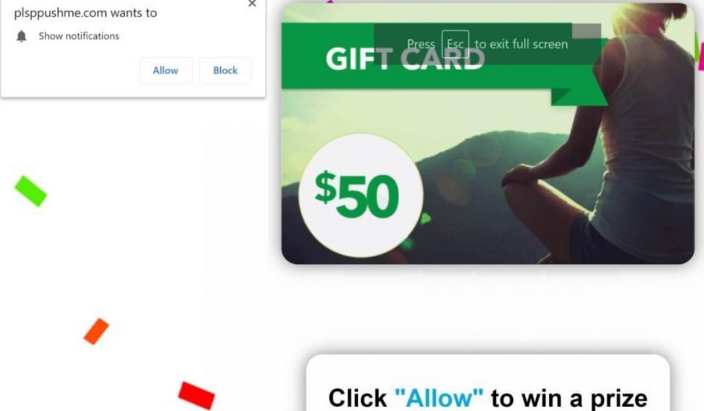 Eliminar Haga clic en Permitir para ganar un premio SCAM Redirect