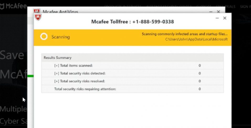 McAfee Tollfree Scam Pop-up Removal Guide [Free Fix Steps]