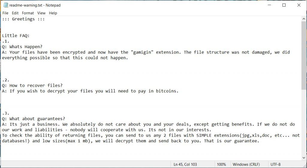 Remove Gamigin Virus [.gamigin Files] - Makop Ransomware