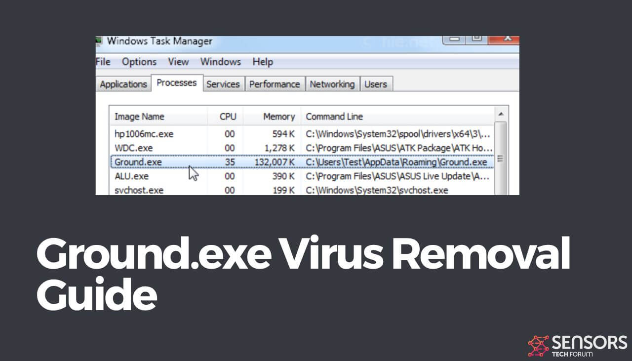 Guía de eliminación de virus Ground.exe