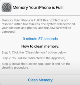 Memory Your iPhone is Full Scam - How to Remove It [Free]