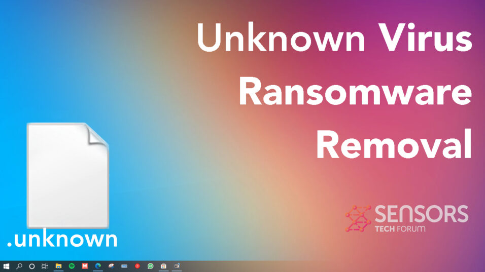Unknown Virus Ransomware [.unknown Files] Removal + Recovery