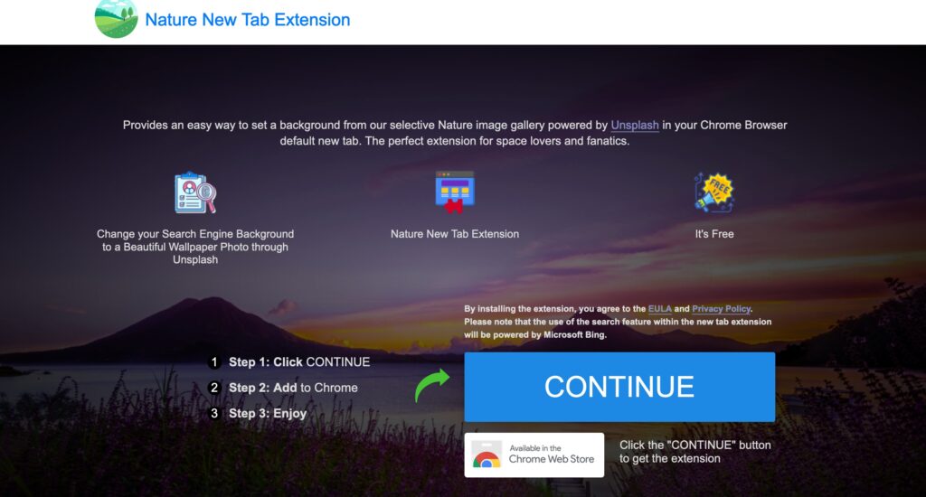 Nature NewTab Browser Extension Removal