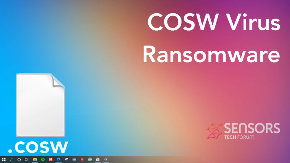 COSW virus ransomware [.file cosw] Rimuovi e decifra la correzione