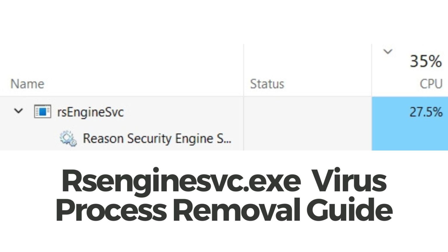 Remove Rsenginesvc Virus Process and Fix High CPU Usage