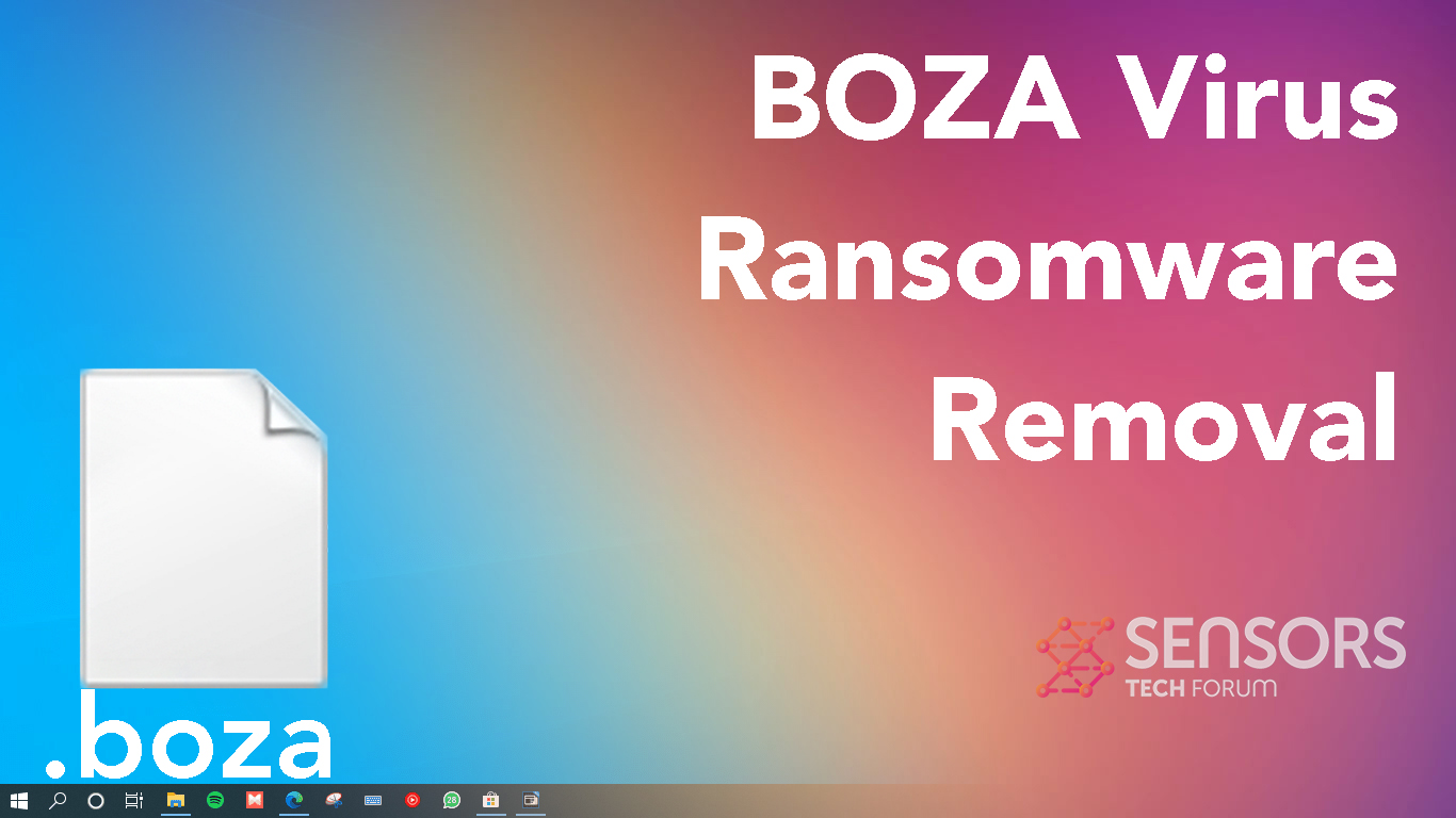 Boza Virus Ransomware [.boza Files] Removal & Decrypt