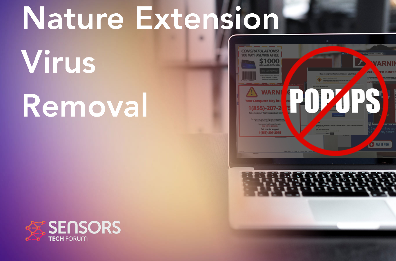 Guide de suppression des virus Pop-ups Nature Extension