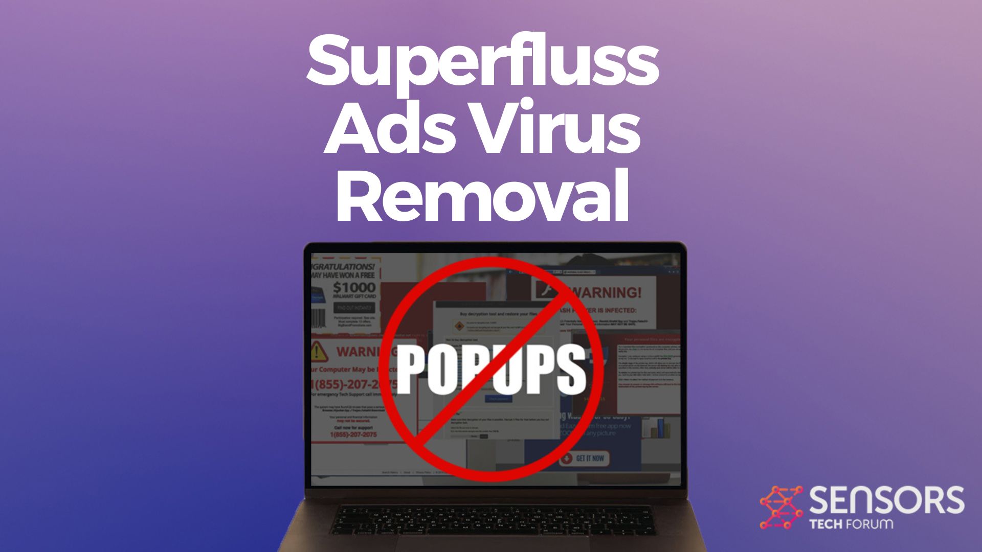 Guía de eliminación del virus Superfluss Ads [PUP]