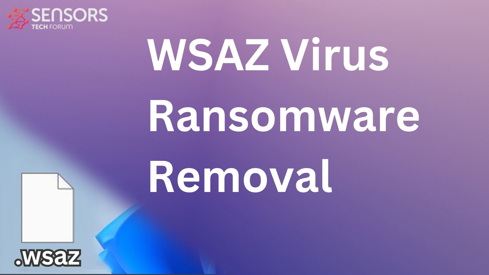 WSAZ Virus Ransomware [.wsaz Files] Remove + Decrypt