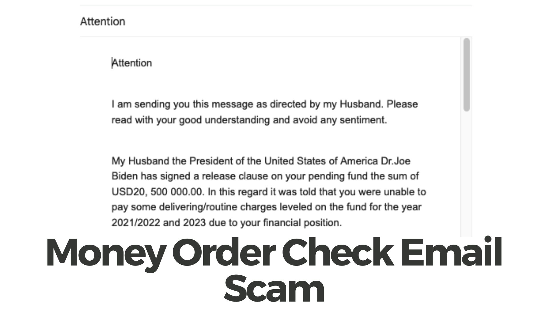 Money Order Check Email Scam Removal [5 Minute Guide]