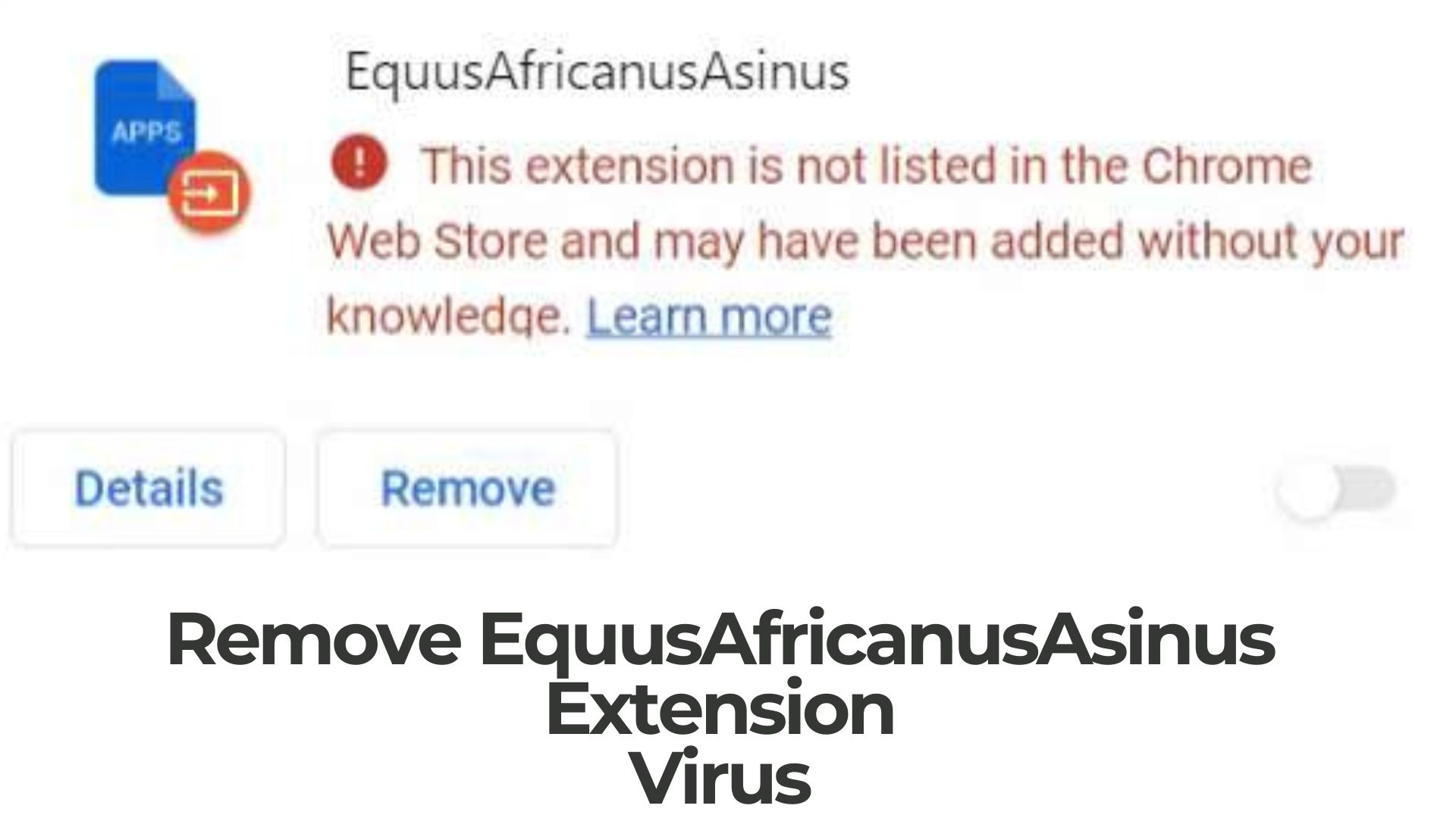 EquusAfricanusAsinus Ads Virus Removal Guide [5 Min]