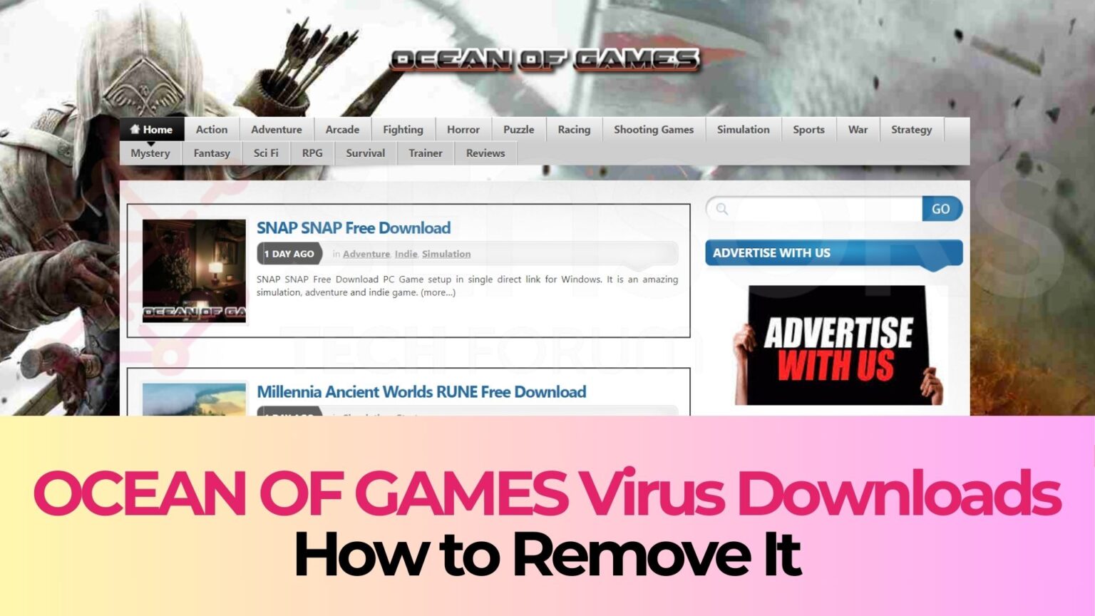 OCEAN OF GAMES Virus - How to Remove It [Working]