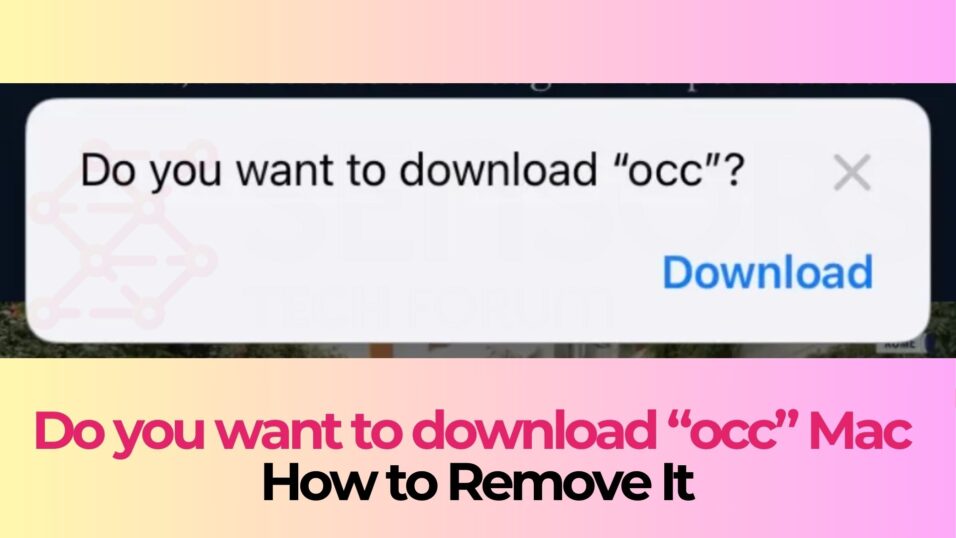 Voulez-vous télécharger « occ » Mac Pop-up - Guide de suppression