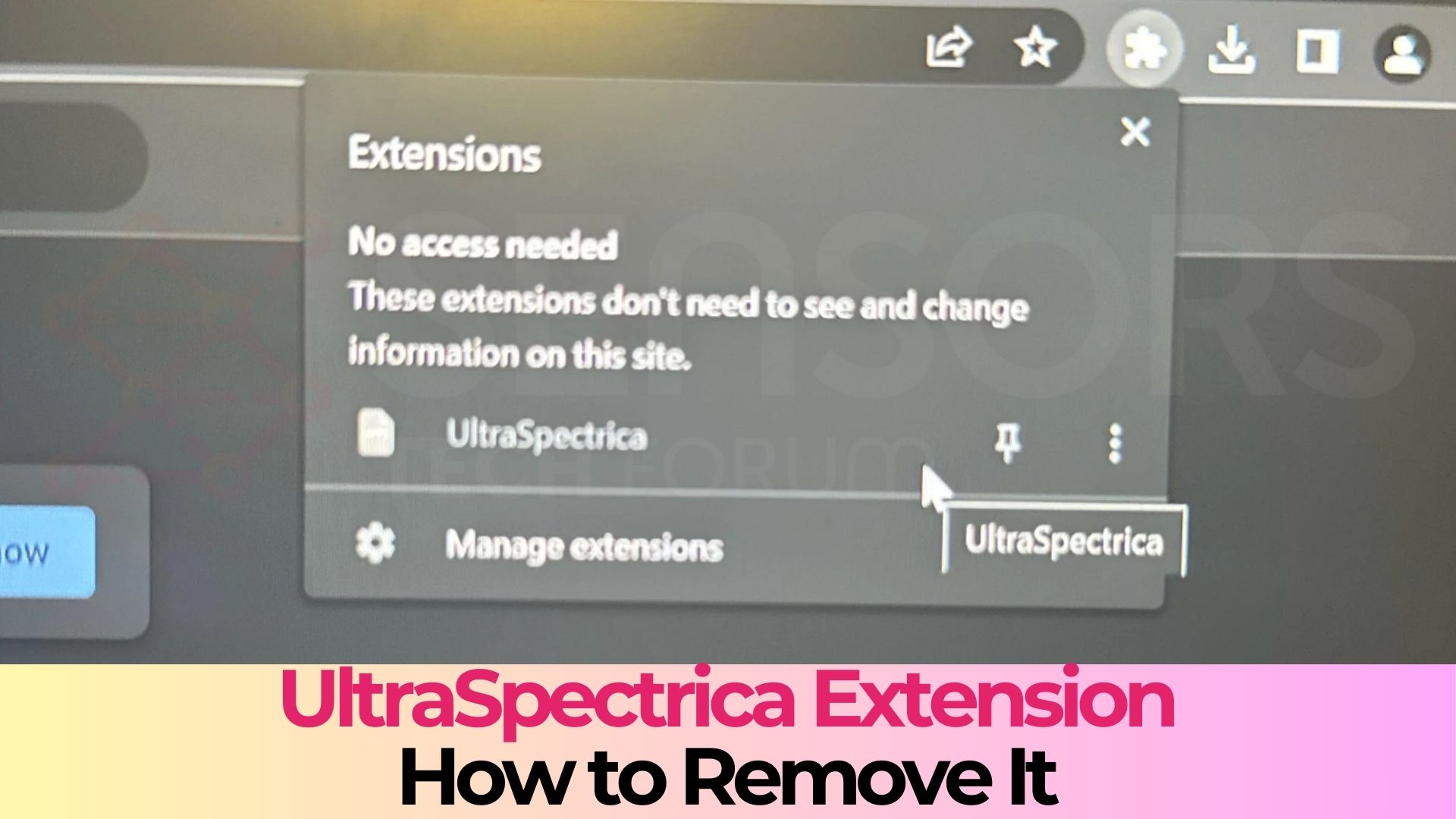 UltraSpectrica Extension Virus - How to Remove It [Uninstall]