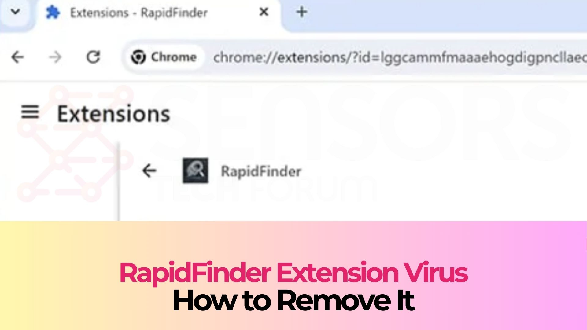 RapidFinder Extension Virus- How to Remove It [Solved]
