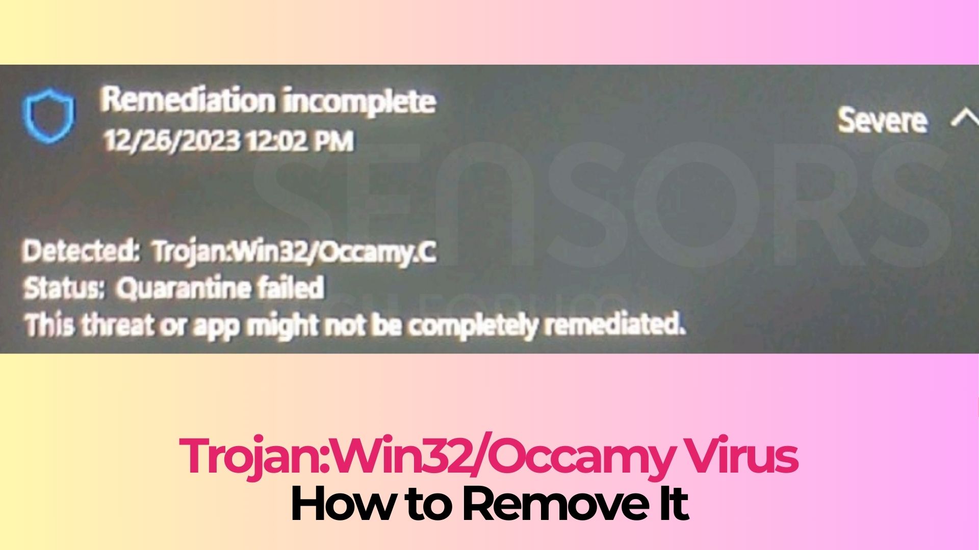 Trojan:Win32/Occamy - How to Remove It [Solved]