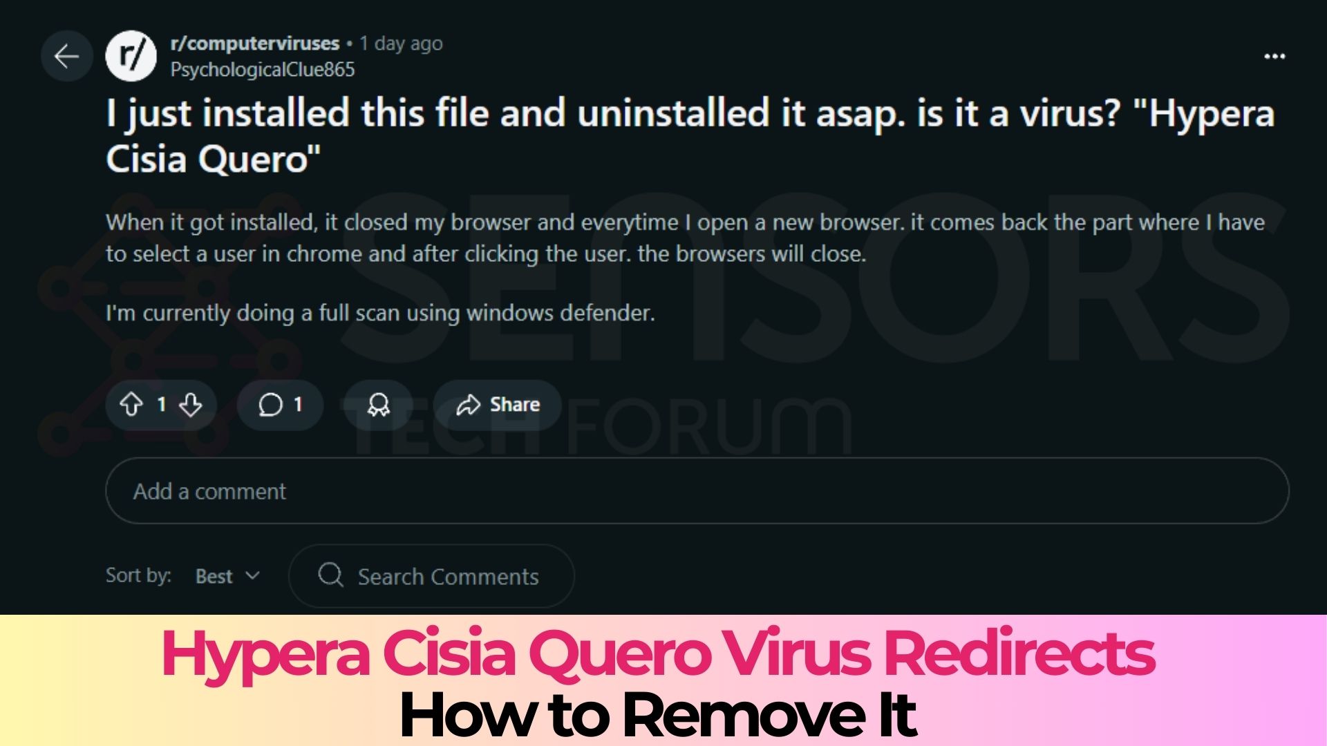 Hypera Cisia Quero Virus - How to Remove It [Solved]