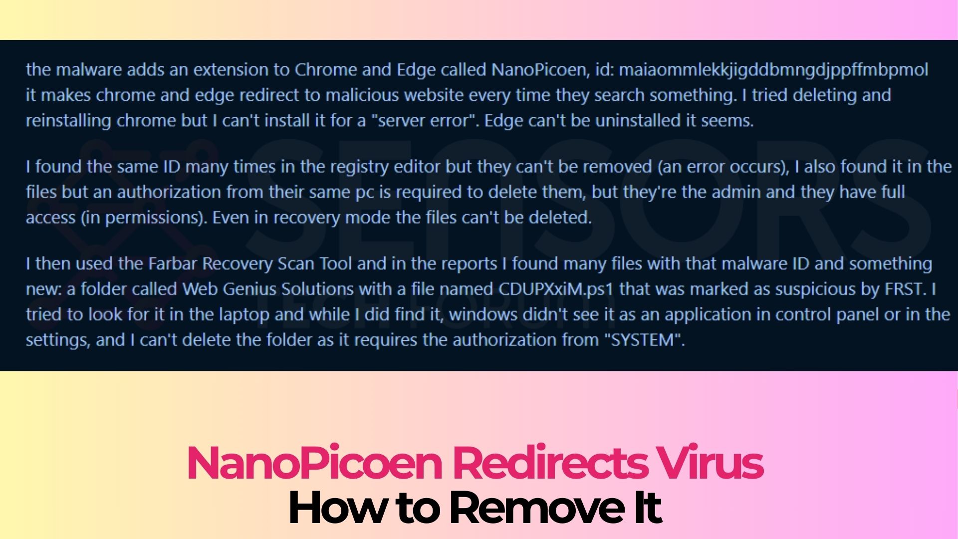Nanopicoen Extension Virus - Removal Guide