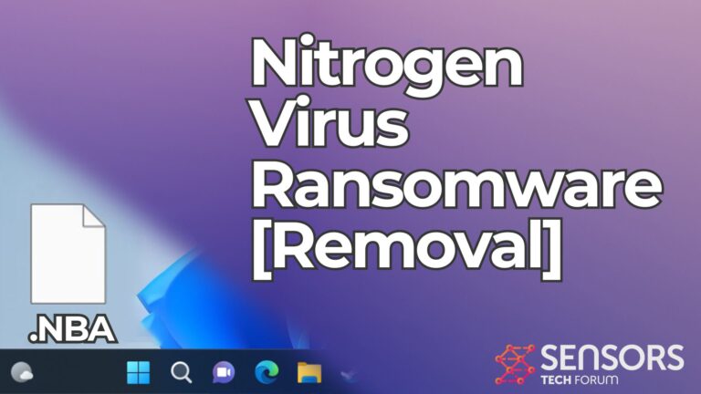 Nitrogen Virus Ransomware [.NBA Files] Removal + Recovery