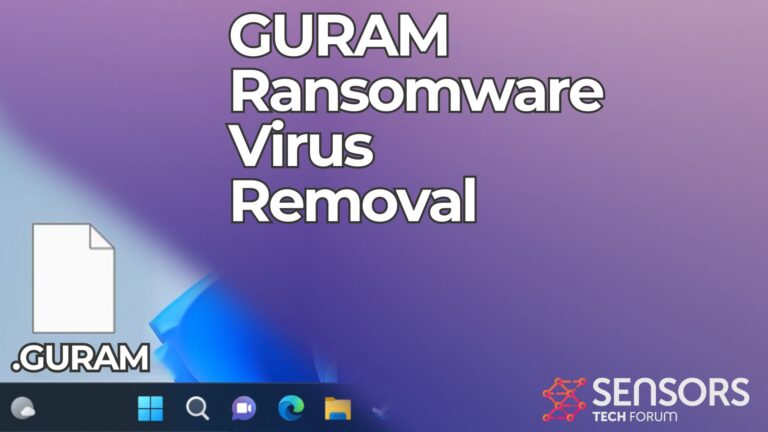 Ransomware GURAM [.Fichiers GURAM] Guide de suppression