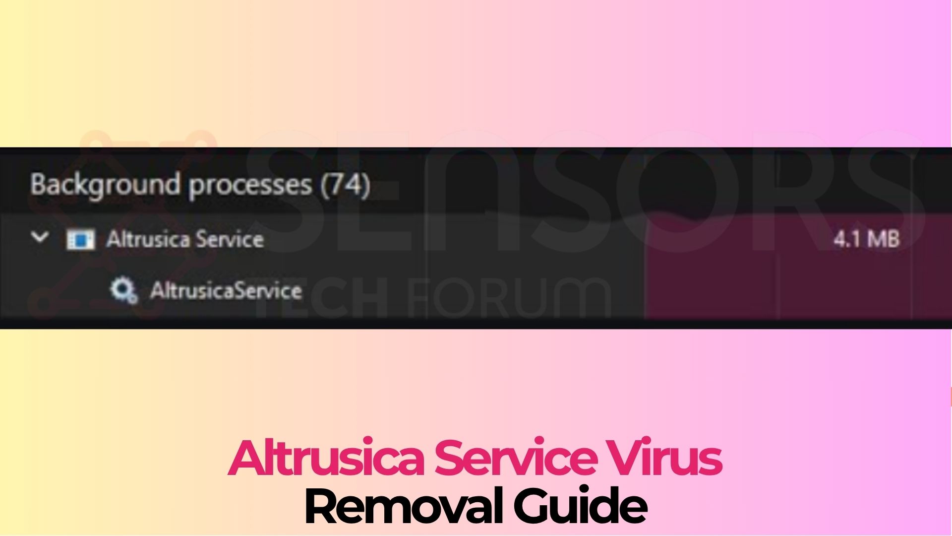Altrusica Service Virus - How to Remove It [Solved] - How to ...