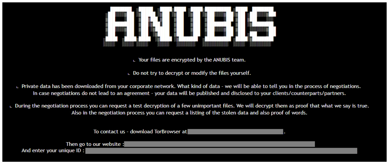 Anubis Ransomware Presents a Strategic Evolution in RaaS