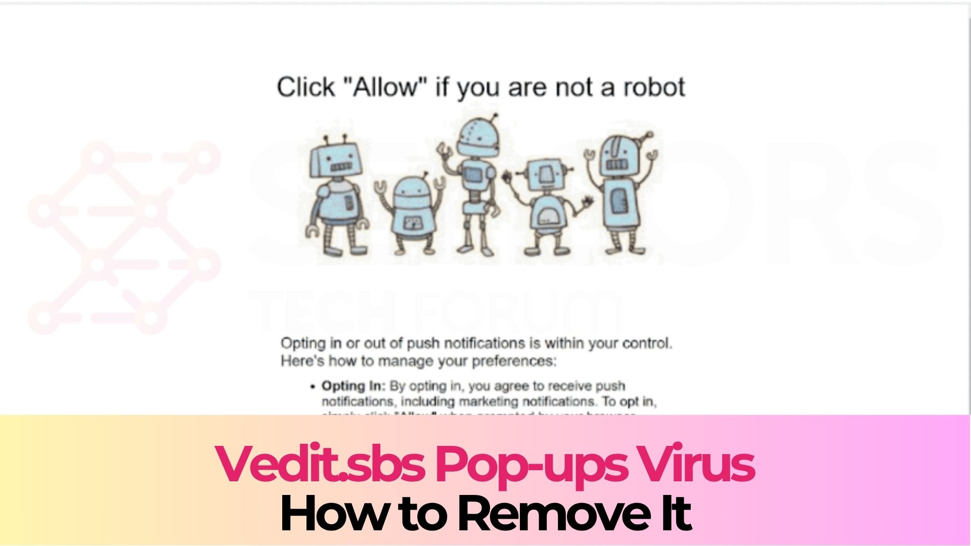 Vedit.sbs-Anzeigenvirus - So entfernen Sie