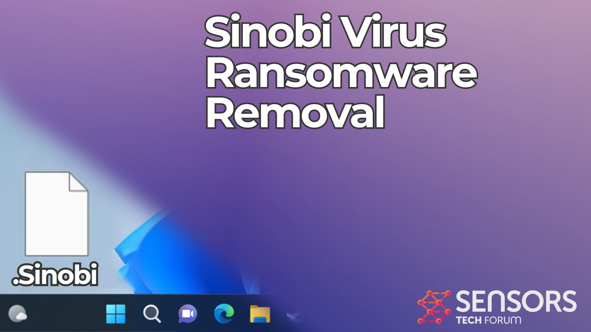 Sinobi Virus Ransomware [.Sinobi Files] Removal & Fix