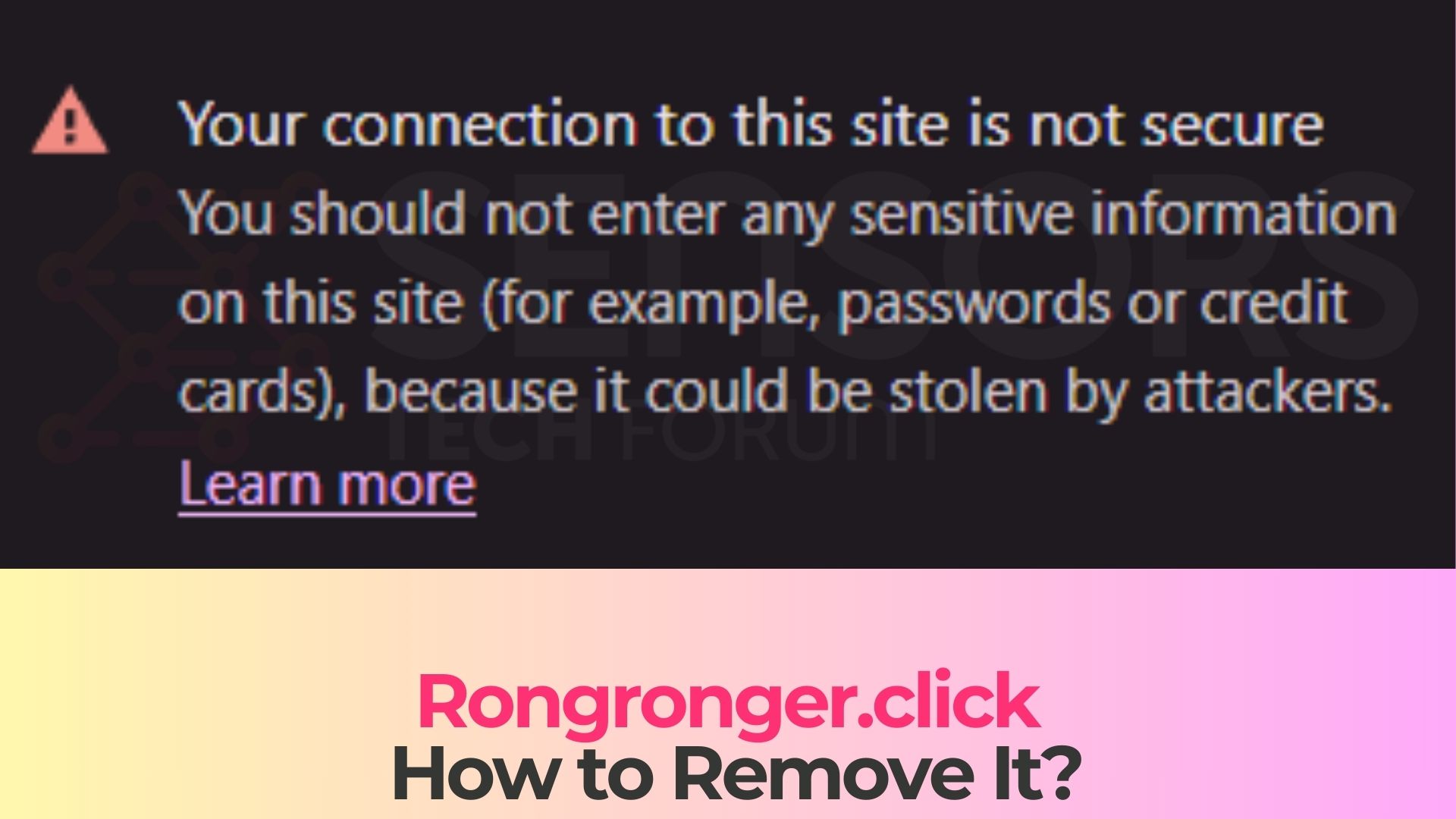 Rongronger.click Pop-ups Malware - Removal