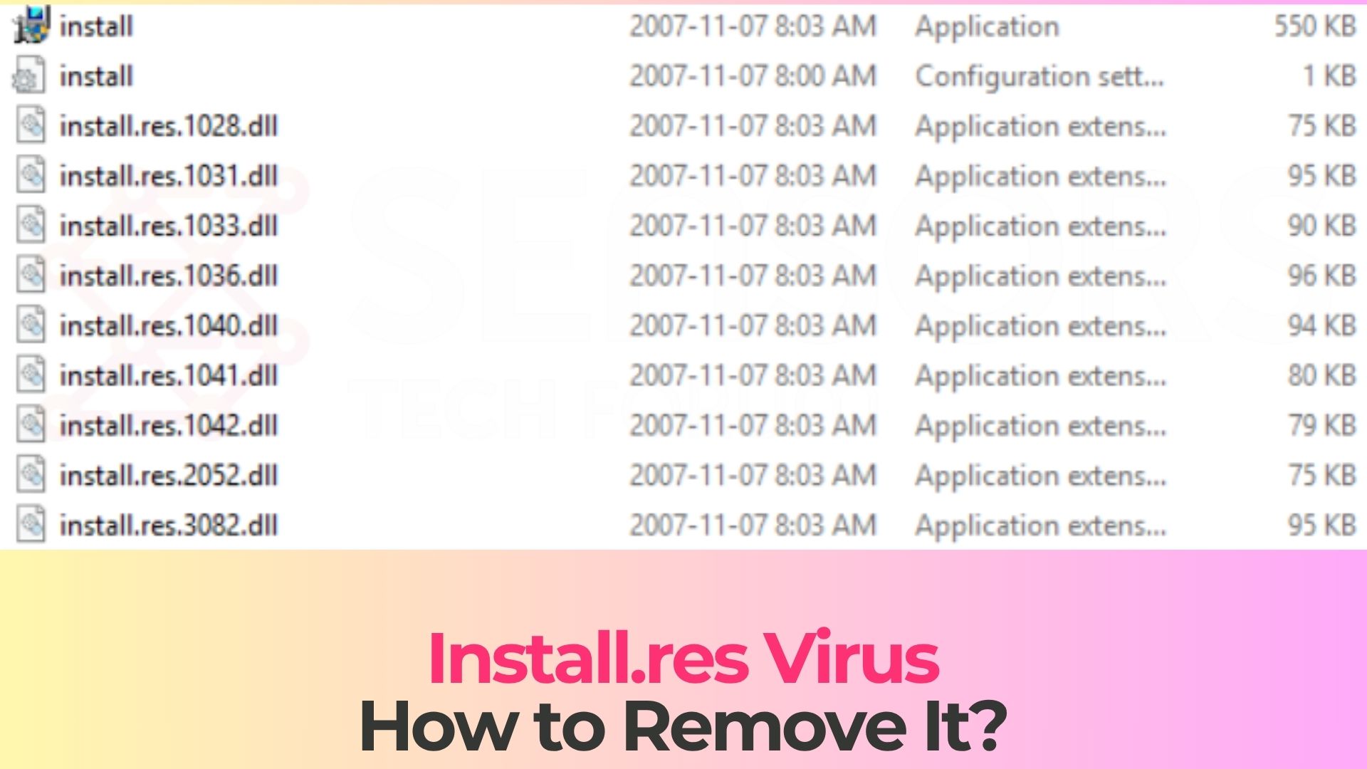 Virus Install.res - Cómo eliminarla [Fijar]