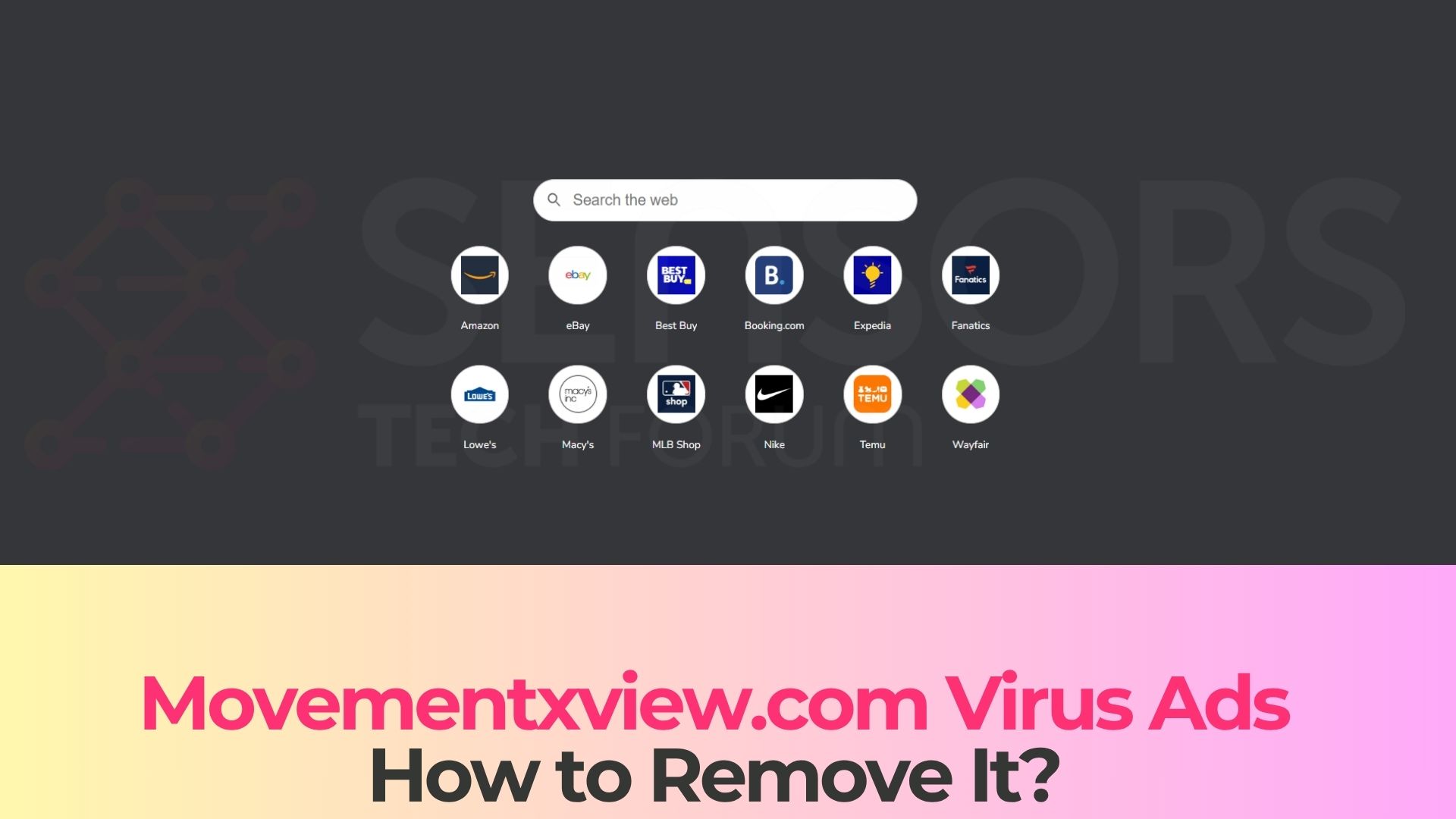 Virus pubblicitario di Movementxview.com - Ordine di rimozione [fissare]